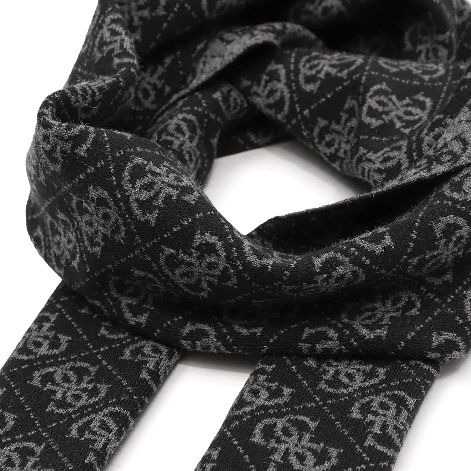 Guess Ανδρικό Κασκόλ ΜΑΥΡΟ LOGO AM9337POL03-BDG | Koniarisshoes.gr